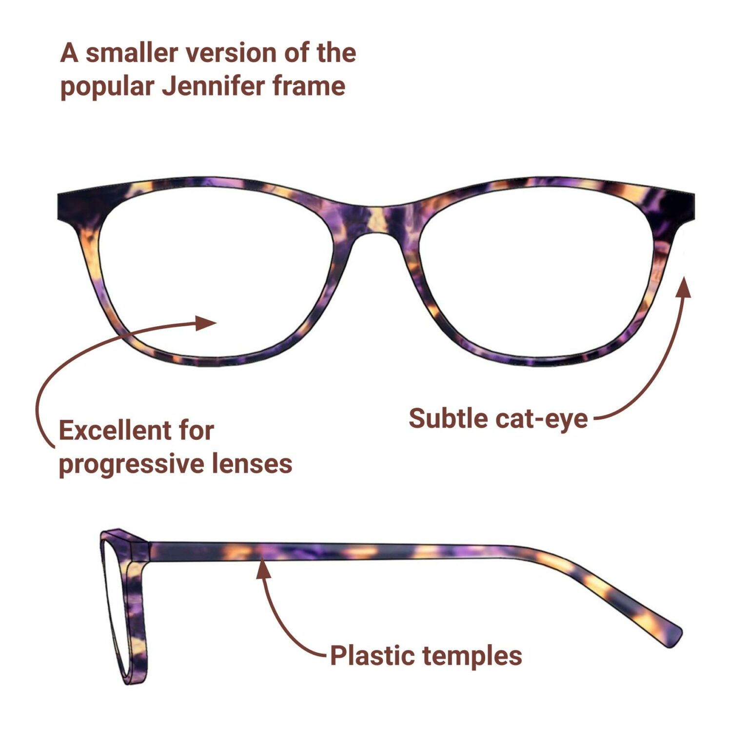 Jennifer Petite Glasses - PetiteGlasses.com